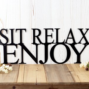 Sit Relax Enjoy Sign Metal Signs Outdoors Lake House Decor - Etsy