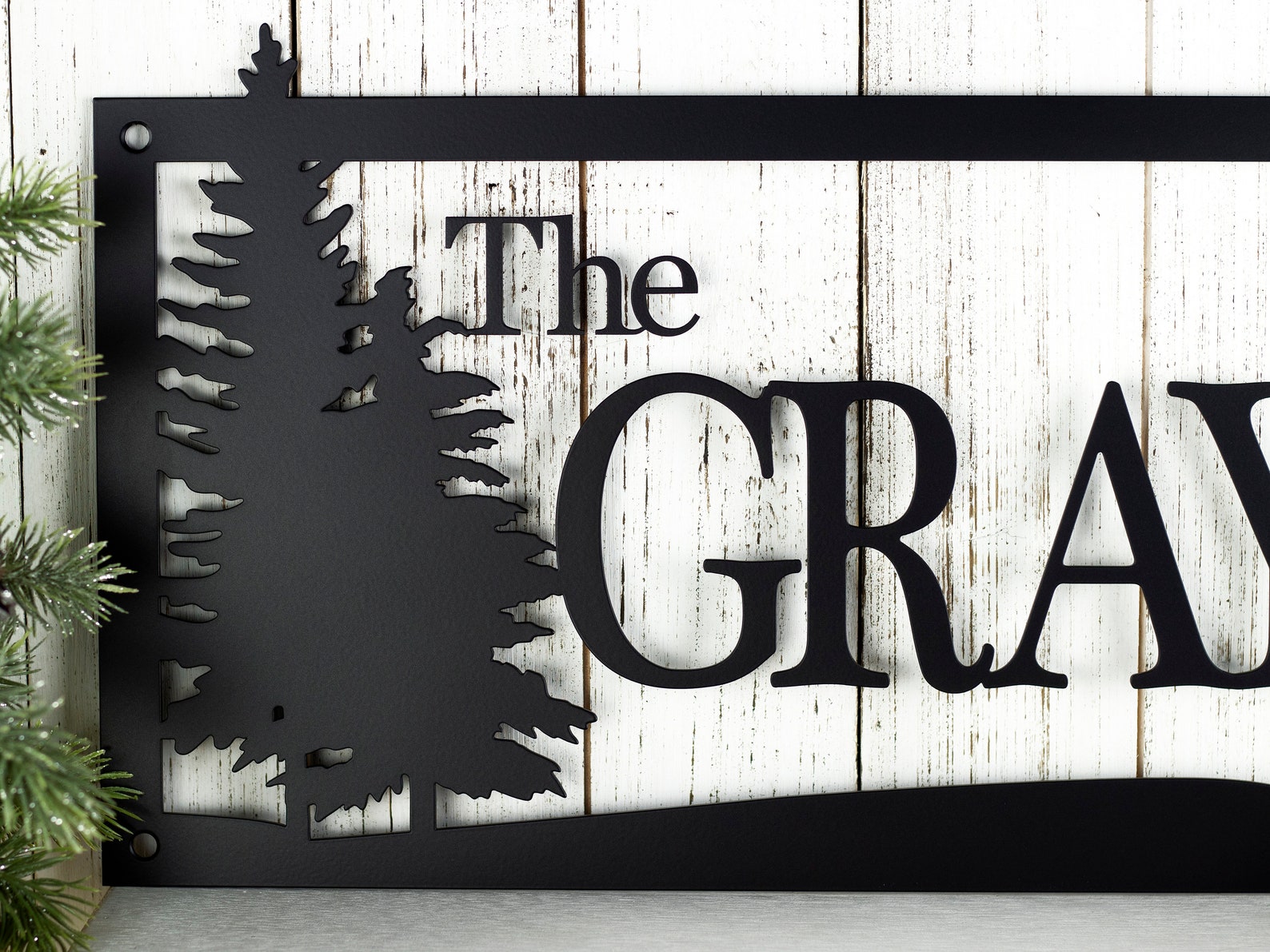 Custom Name and Address Metal Sign Pine Trees Outdoor Sign - Etsy