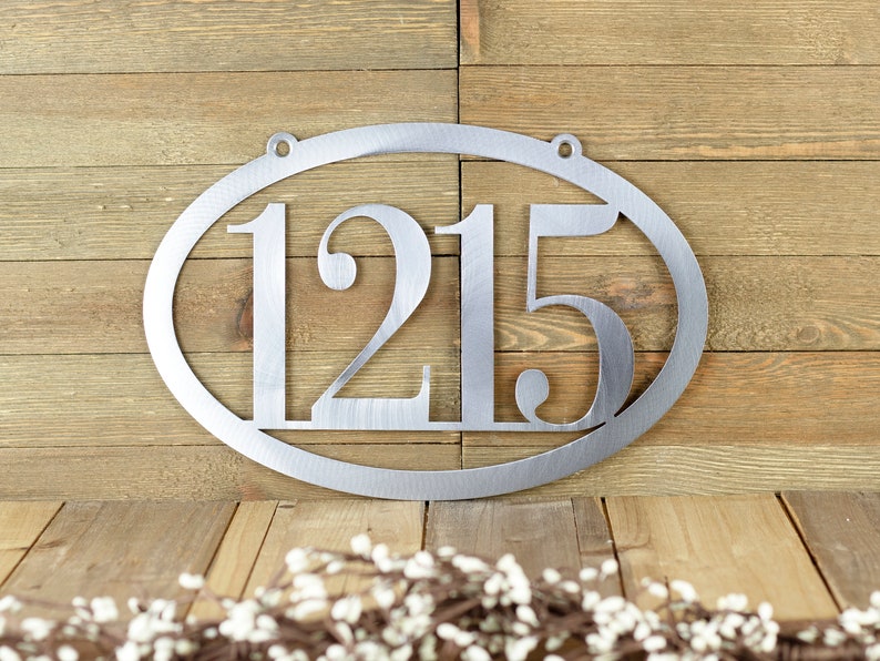 Oval Address Sign Metal Sign Outdoors Exterior House - Etsy