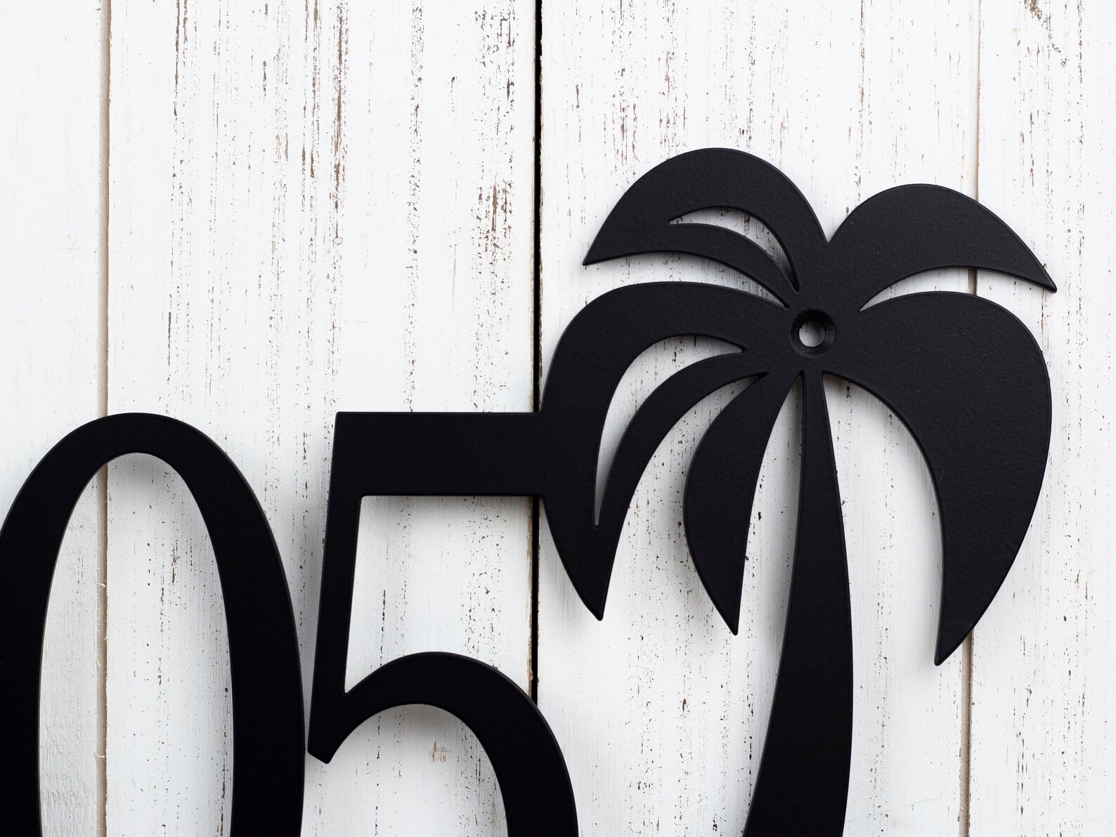 Palm Tree Address Sign Palm Tree House Number Sign Metal | Etsy