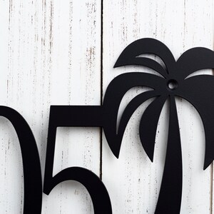 Palm Tree Address Sign Palm Tree House Number Sign Metal | Etsy