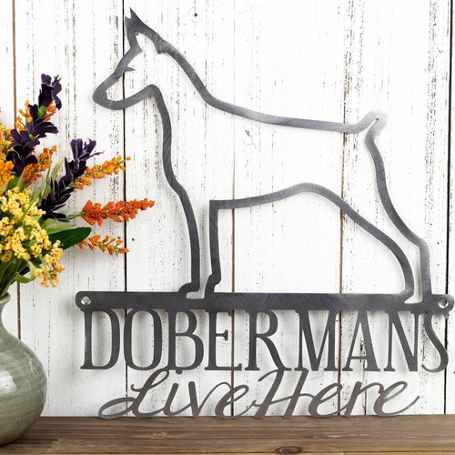 Doberman Metal Wall Art Doberman Pinscher Metal Sign Dog - Etsy