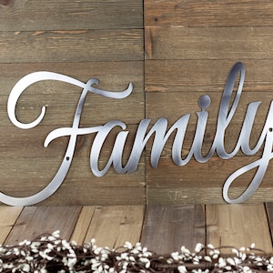 Family Metal Sign Metal Wall Art Wall Hanging Metal Wall - Etsy