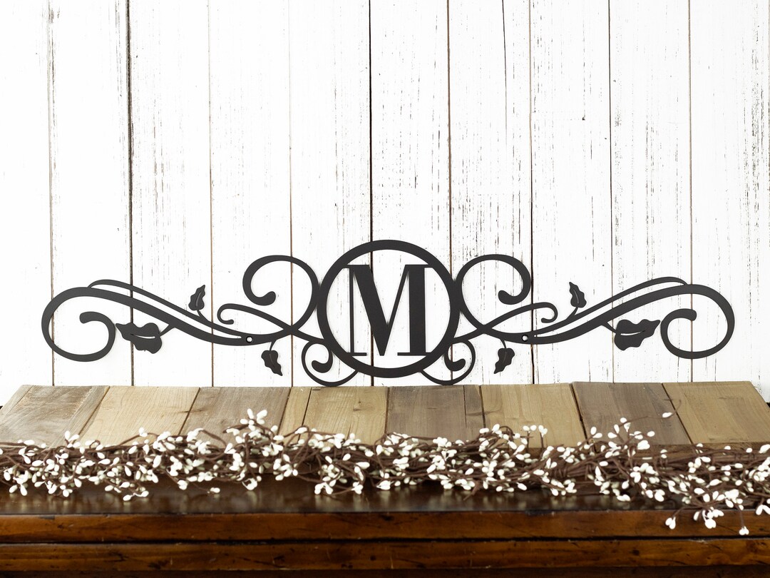 Monogram Metal Sign Custom Sign Monogrammed Sign Wedding - Etsy