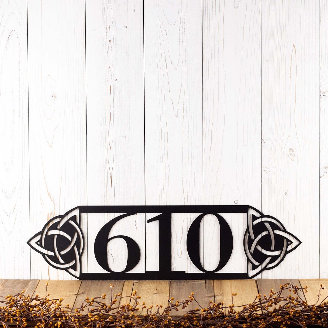 Celtic Knot House Numbers Sign, Metal Sign Personalized Outdoor, Celtic ...