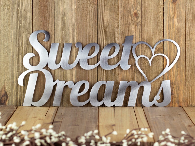 Sweet Dreams Metal Sign Hearts Metal Wall Art Outdoor Sign - Etsy