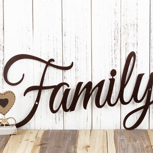 Family Sign Metal Sign Metal Wall Art Wall Hanging | Etsy