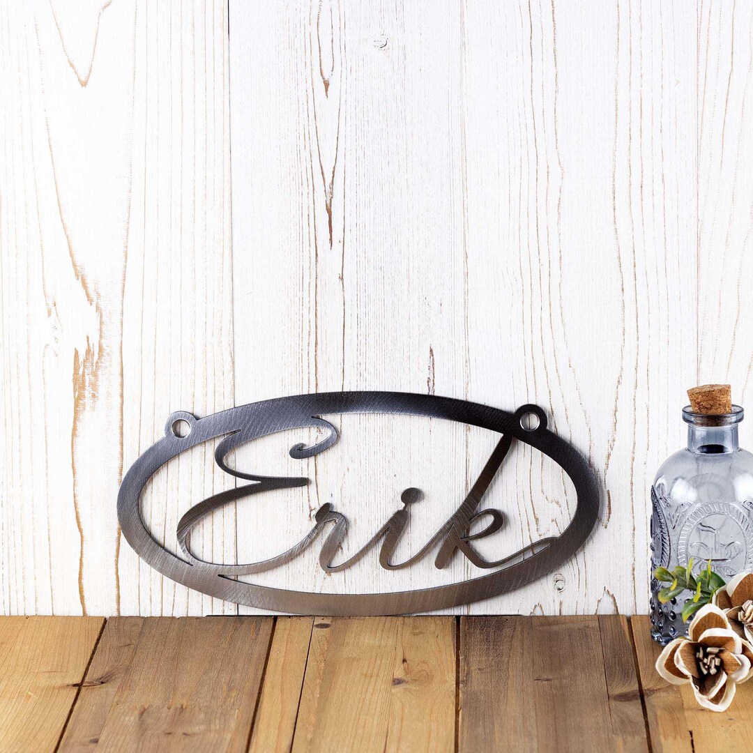 Custom Name Sign, Metal Name Sign, Personalized Sign, Metal Wall Art ...