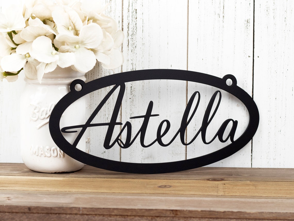 Custom Name Metal Sign Metal Wall Art Wall Hanging - Etsy