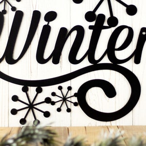 Winter Metal Sign, Seasonal Decor, Outdoor Sign, Door Sign, Metal Wall ...