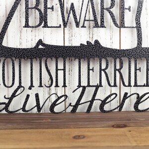 Scottish Terrier Sign Scottie Dog Sign Metal Wall Art - Etsy