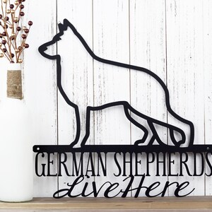 German Shepherd Metal Wall Art Metal Wall Decor Beware of - Etsy