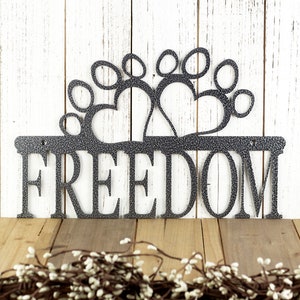 Custom Dog Name Metal Sign With Paw Prints Metal Wall Art - Etsy