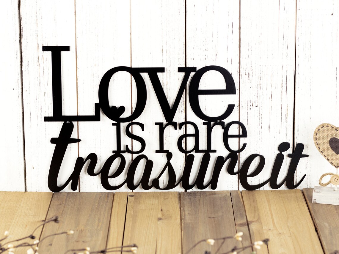 Metal Love Sign Love Quote Metal Wall Art Inspirational - Etsy