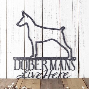 Doberman Metal Wall Art, Doberman Pinscher, Doberman Sign, Metal Sign ...