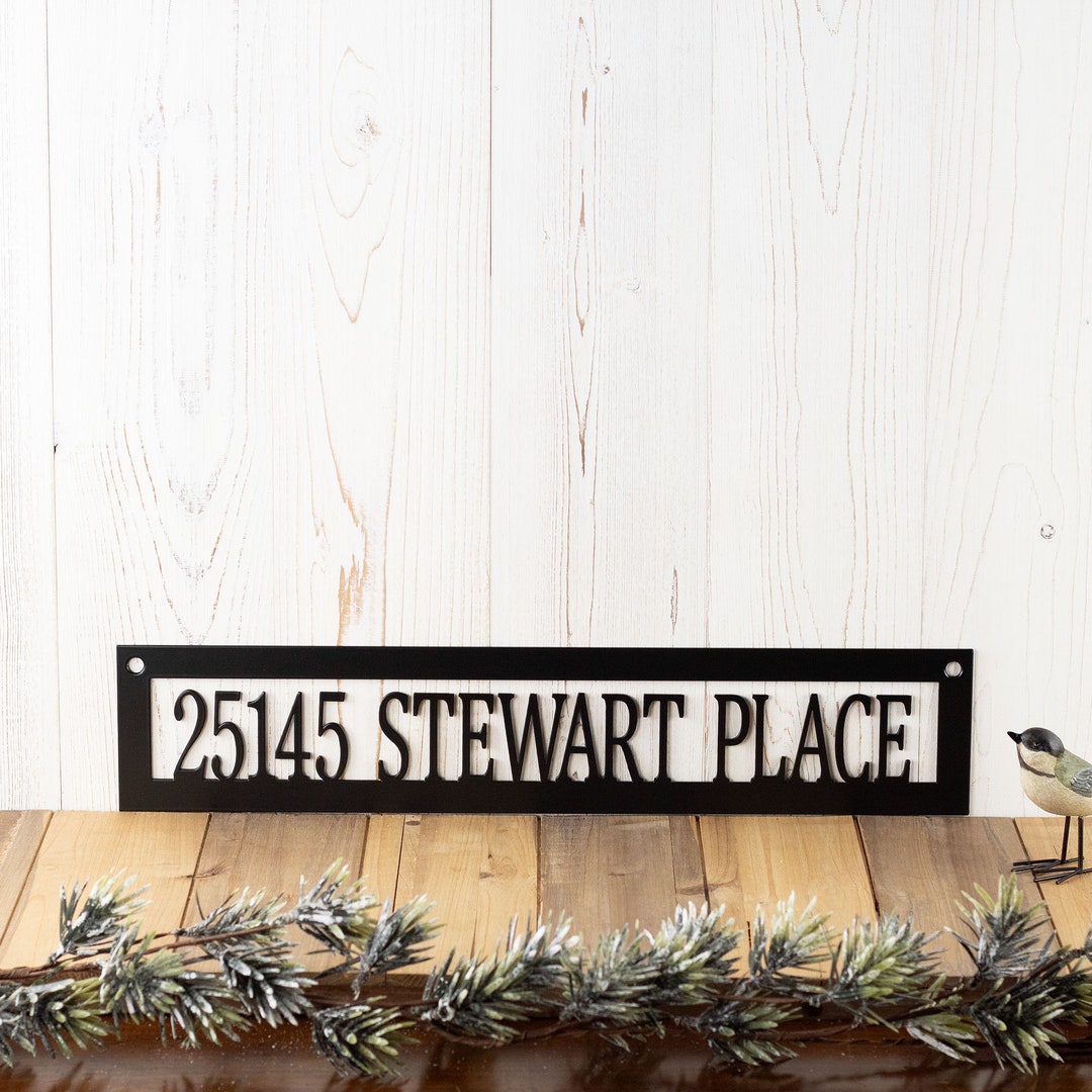 Metal Address Sign Custom Metal Sign House Number Address - Etsy