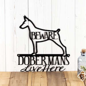 Doberman Metal Wall Art, Doberman Pinscher, Doberman Metal Sign, Metal ...