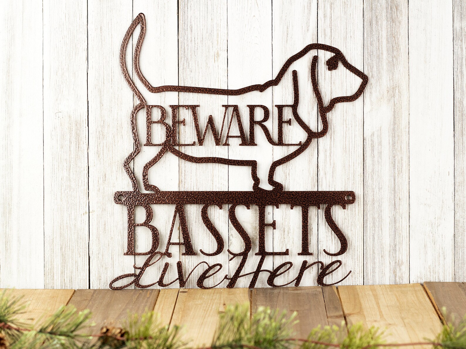 Basset Hound Metal Wall Art Beware Metal Sign Outdoor Sign - Etsy