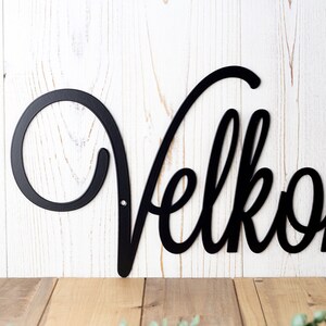 Velkommen Script Metal Sign, Norwegian Welcome, Word Art, Wall Decor ...