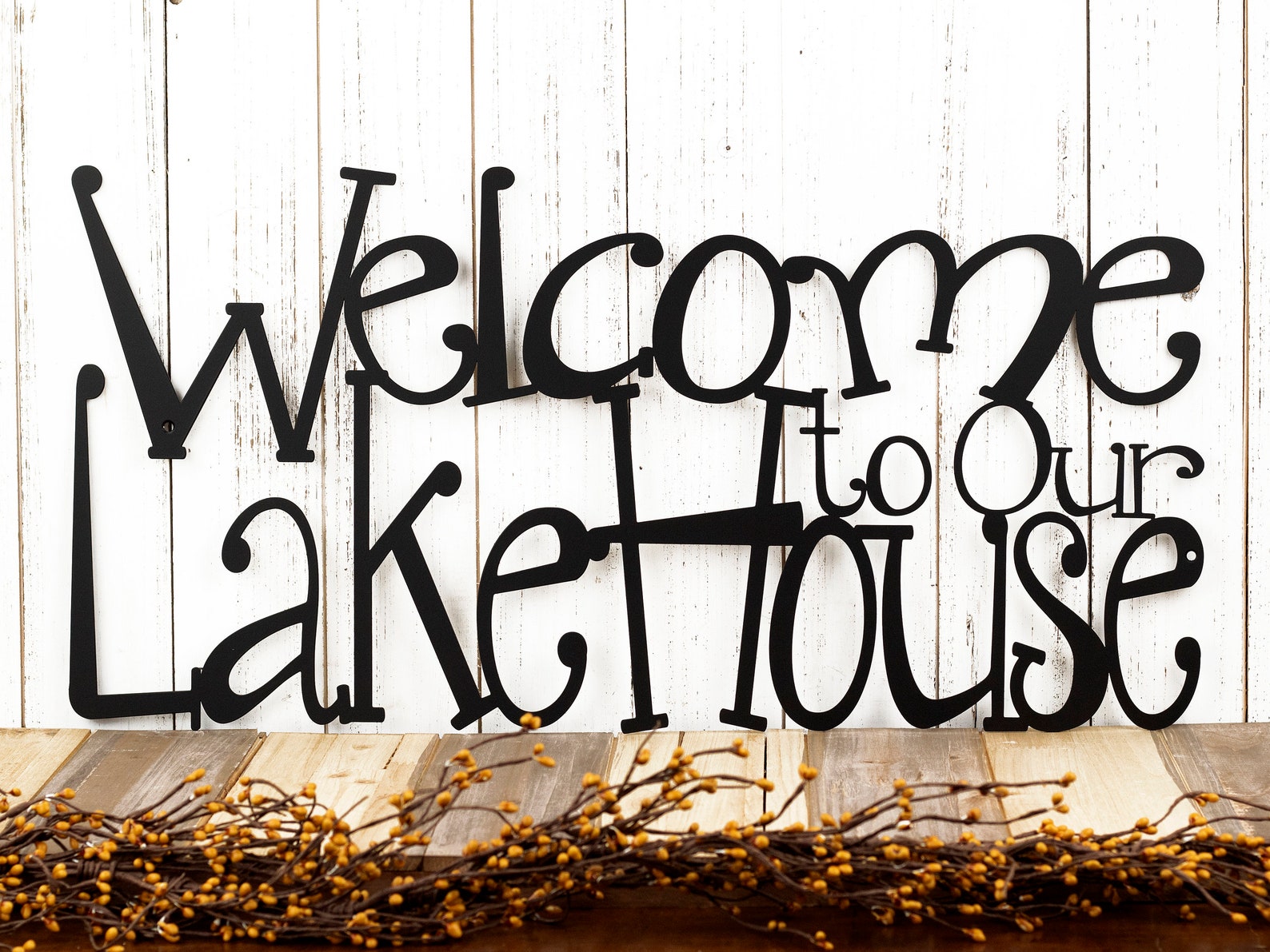 Welcome Sign for Lake House Decor in Metal as Outdoor Lake - Etsy
