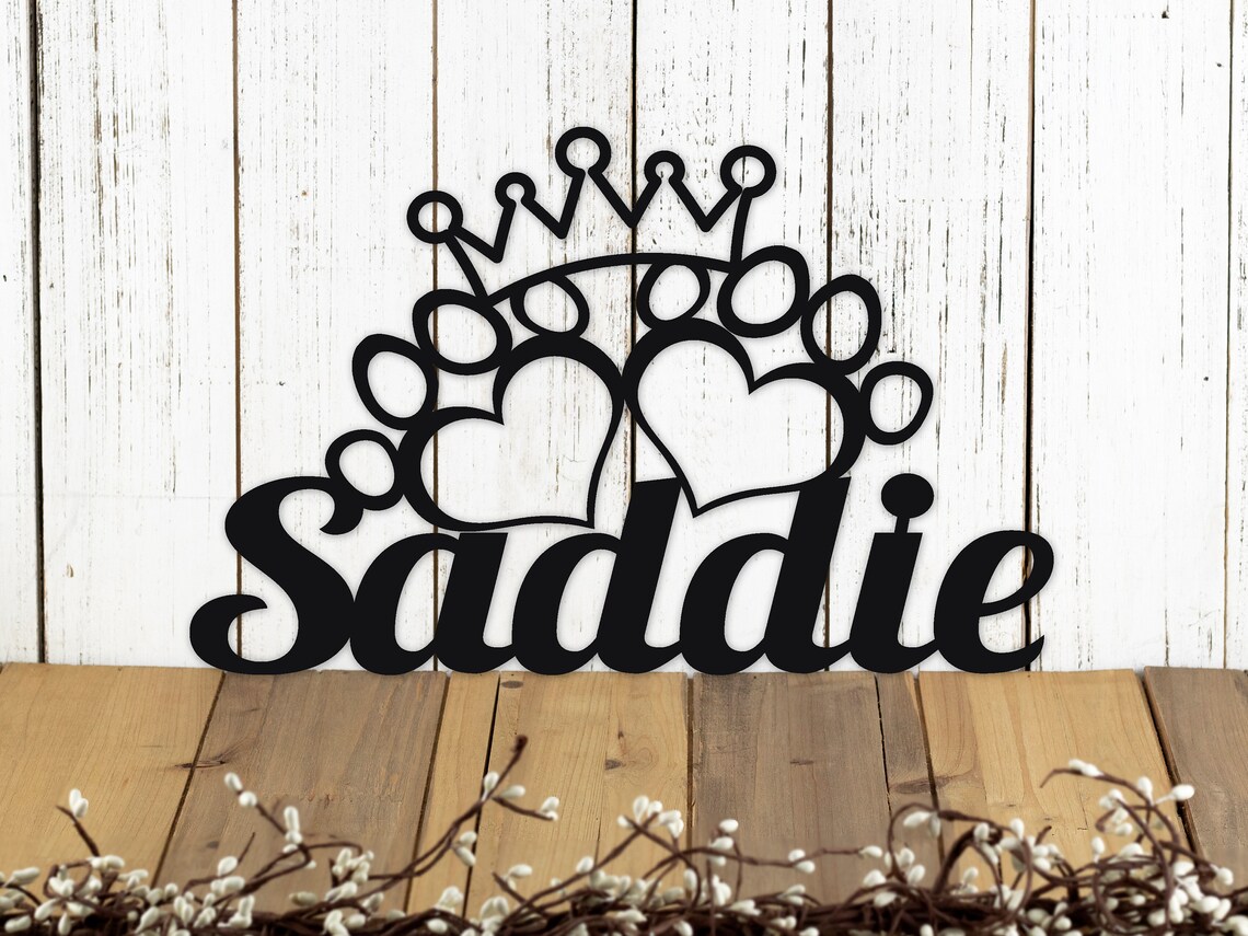 Pet Name Sign Metal Wall Art Custom Dog Name Sign Cat - Etsy