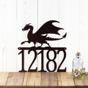 Dragon House Numbers Sign, Metal Sign Personalized Outdoor, Address ...