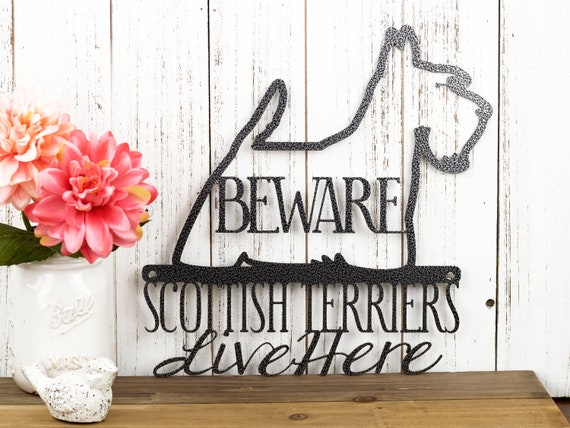 Scottish Terrier Sign Scottie Dog Sign Metal Wall Art - Etsy