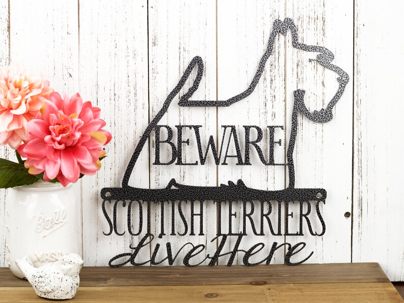 Scottish Terrier Sign Scottie Dog Sign Metal Wall Art - Etsy