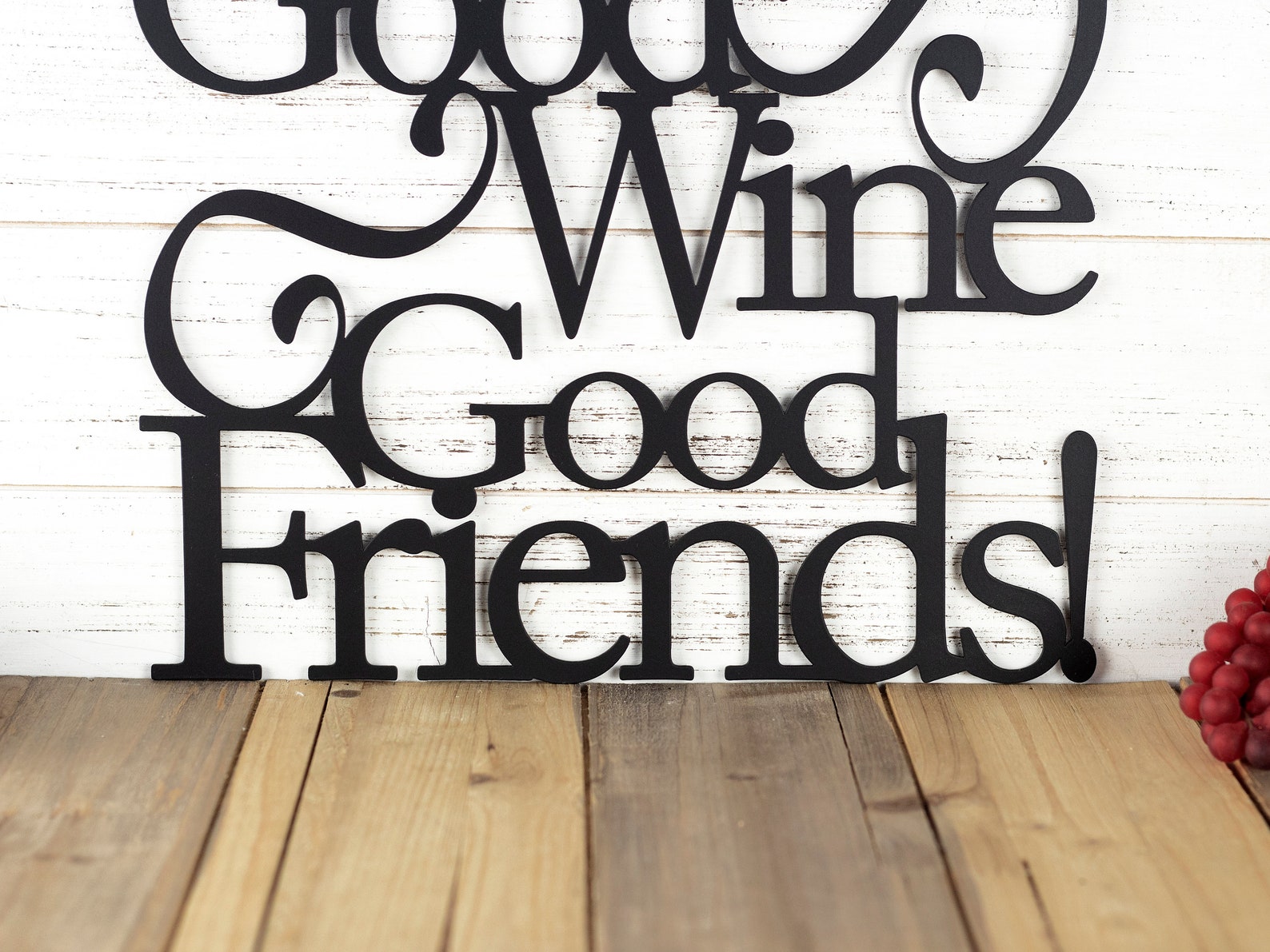 Good Food Good Wine Good Friends Metal Sign Kitchen Decor - Etsy