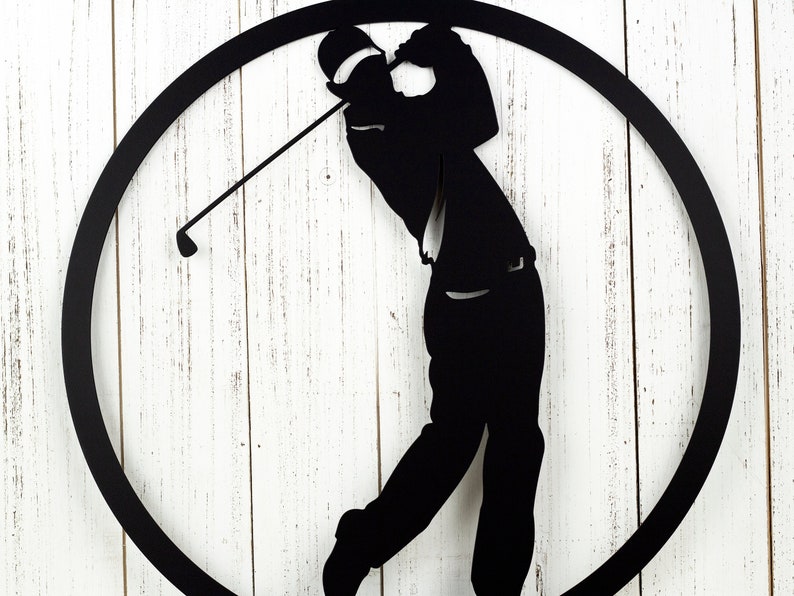 Golfer Metal Wall Art Golfer Gift Golf Gift Metal Wall - Etsy
