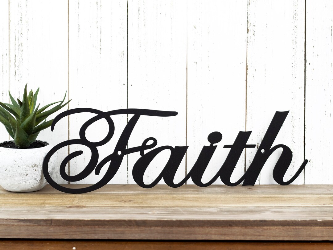Faith Metal Wall Art Faith Sign Spiritual Religious - Etsy