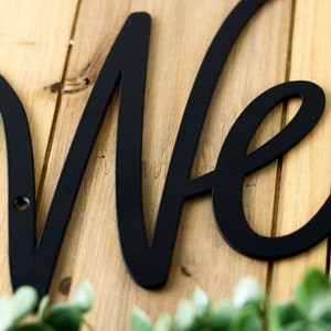 Horizontal Welcome Sign, Metal Sign Outdoors, Deck Welcome Sign, Cabin ...