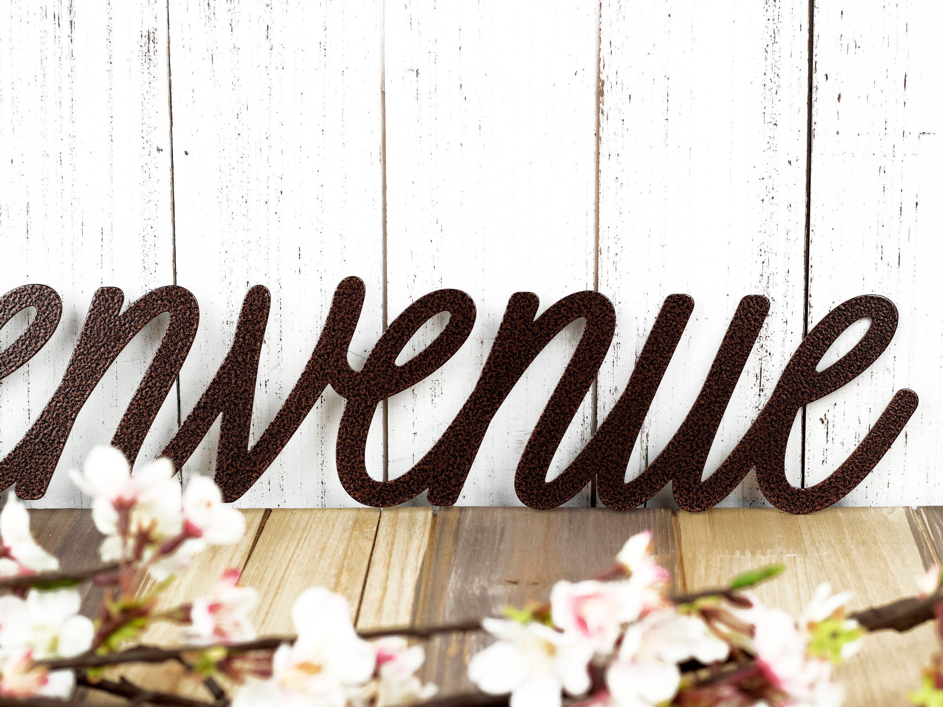 Bienvenue French Welcome Metal Wall Art Outdoor Welcome Sign | Etsy