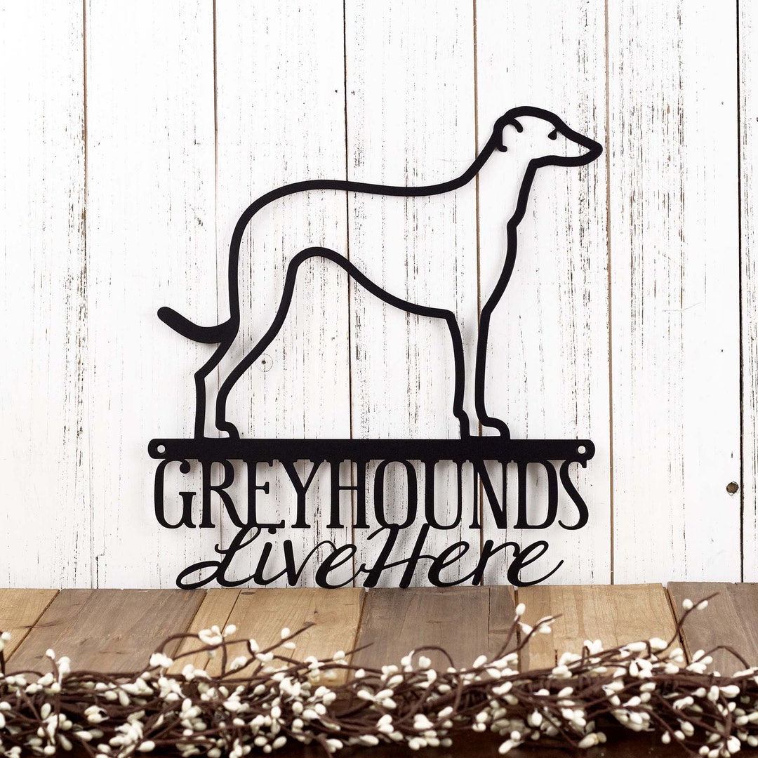 Greyhound Metal Wall Art Hound Dog Sign Metal Sign Wall - Etsy