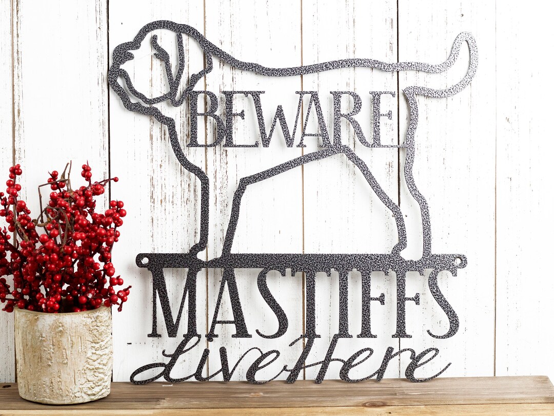 English Mastiff Metal Wall Art Metal Sign Metal Wall Decor - Etsy