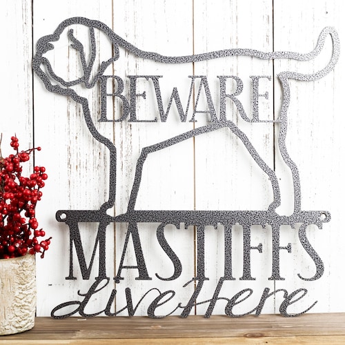 English Mastiff Metal Wall Art Metal Sign Metal Wall Decor - Etsy