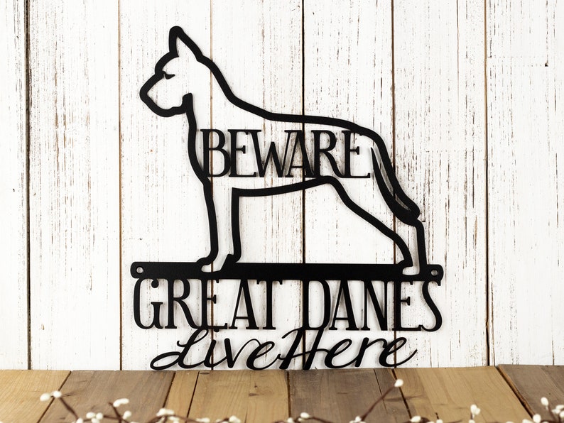 Great Dane Metal Wall Art Metal Sign Outdoor Sign Dog Sign - Etsy