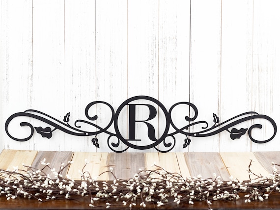 Monogram Metal Sign Custom Sign Monogrammed Sign Wedding | Etsy