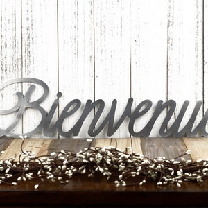 Bienvenue French Welcome Metal Wall Art Outdoor Welcome Sign | Etsy