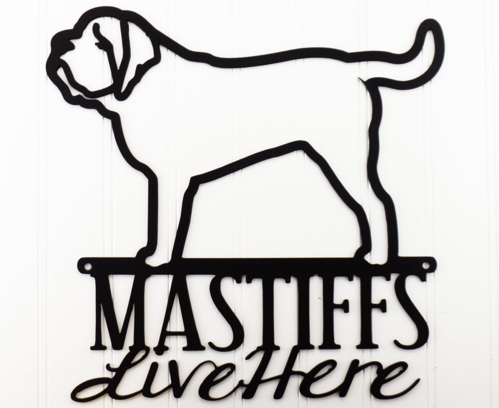 English Mastiffs Live Here Metal Sign Black 12x12 English | Etsy
