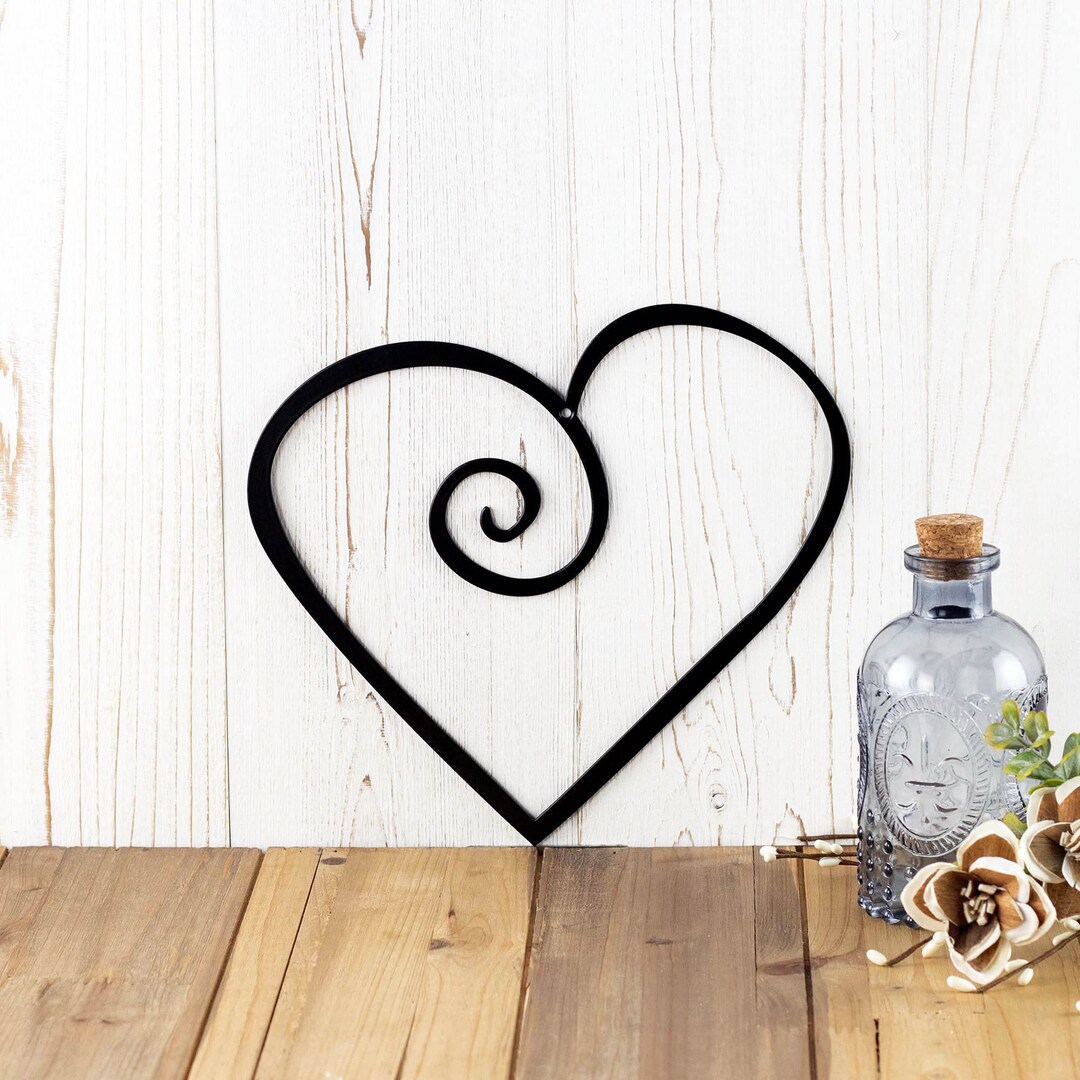Heart Metal Wall Art, Valentines, Metal Sign, Metal Wall Decor, Wall ...