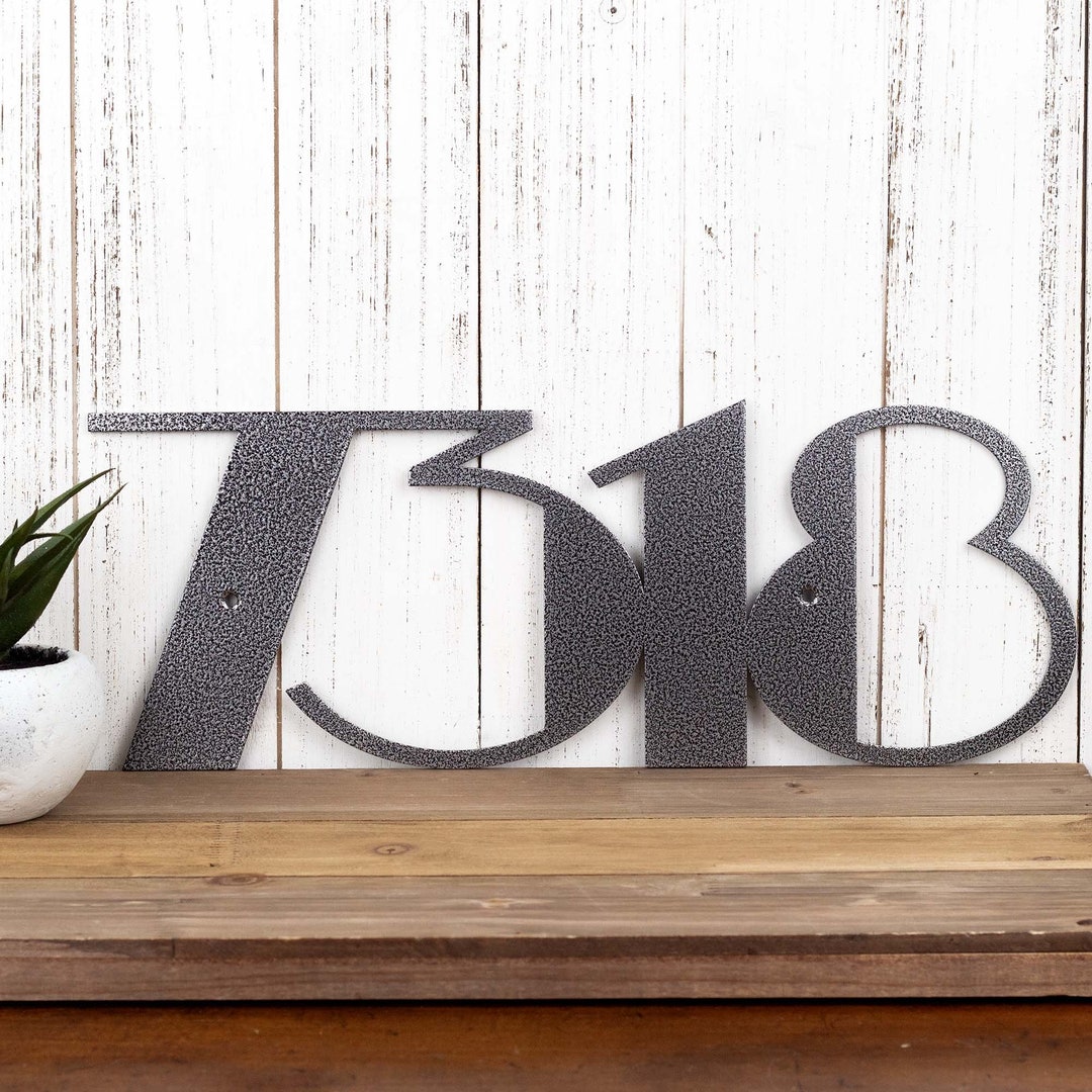 Modern Numbers House, 6 Inch Metal House Numbers, 8 Inch House Numbers ...