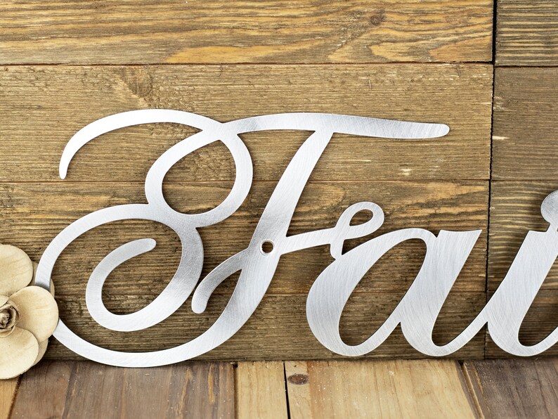 Faith Sign Steel Signs Metal Word Art Christian Wall Art - Etsy