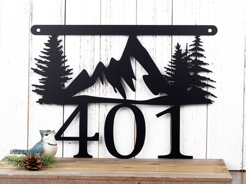 Mountain House Number Metal Sign Address Sign Address - Etsy