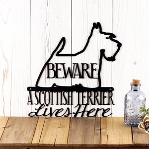 Scottish Terrier Sign, Scottie, Dog Sign, Metal Wall Art, Scottish ...