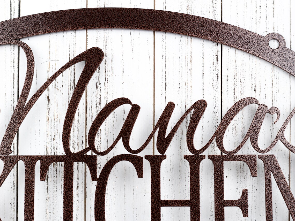 Custom Metal Sign Kitchen Sign Name Sign Rustic Metal - Etsy