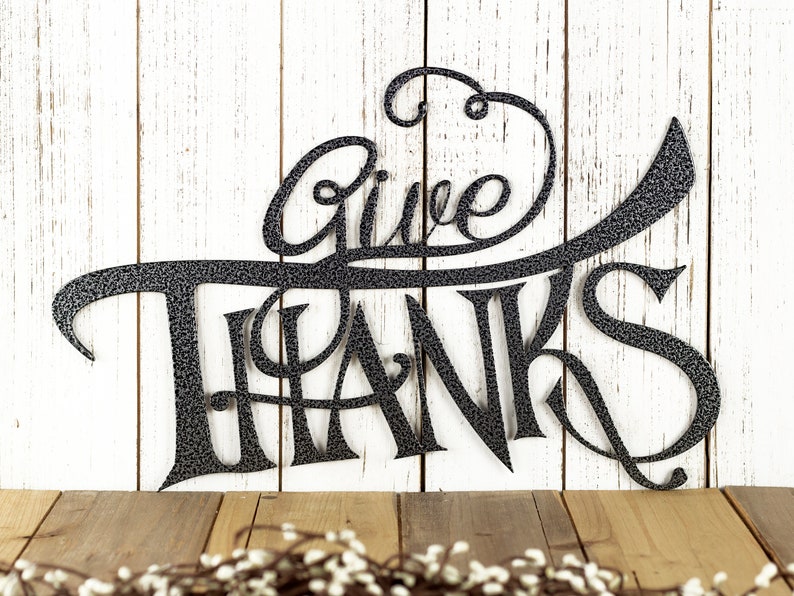 Give Thanks Thanksgiving Metal Sign Autumn Decor Fall Sign - Etsy