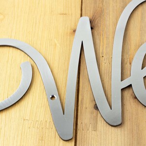 Welcome Sign, Metal Wall Art, Metal Sign, Wall Decor, Script, Wall ...