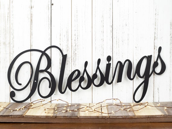 Blessings Metal Sign Metal Wall Hanging Metal Wall Decor - Etsy