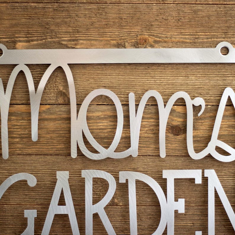 Mom's Garden Metal Sign, Garden Decor, Yard Art, Mothers Day, Metal ...